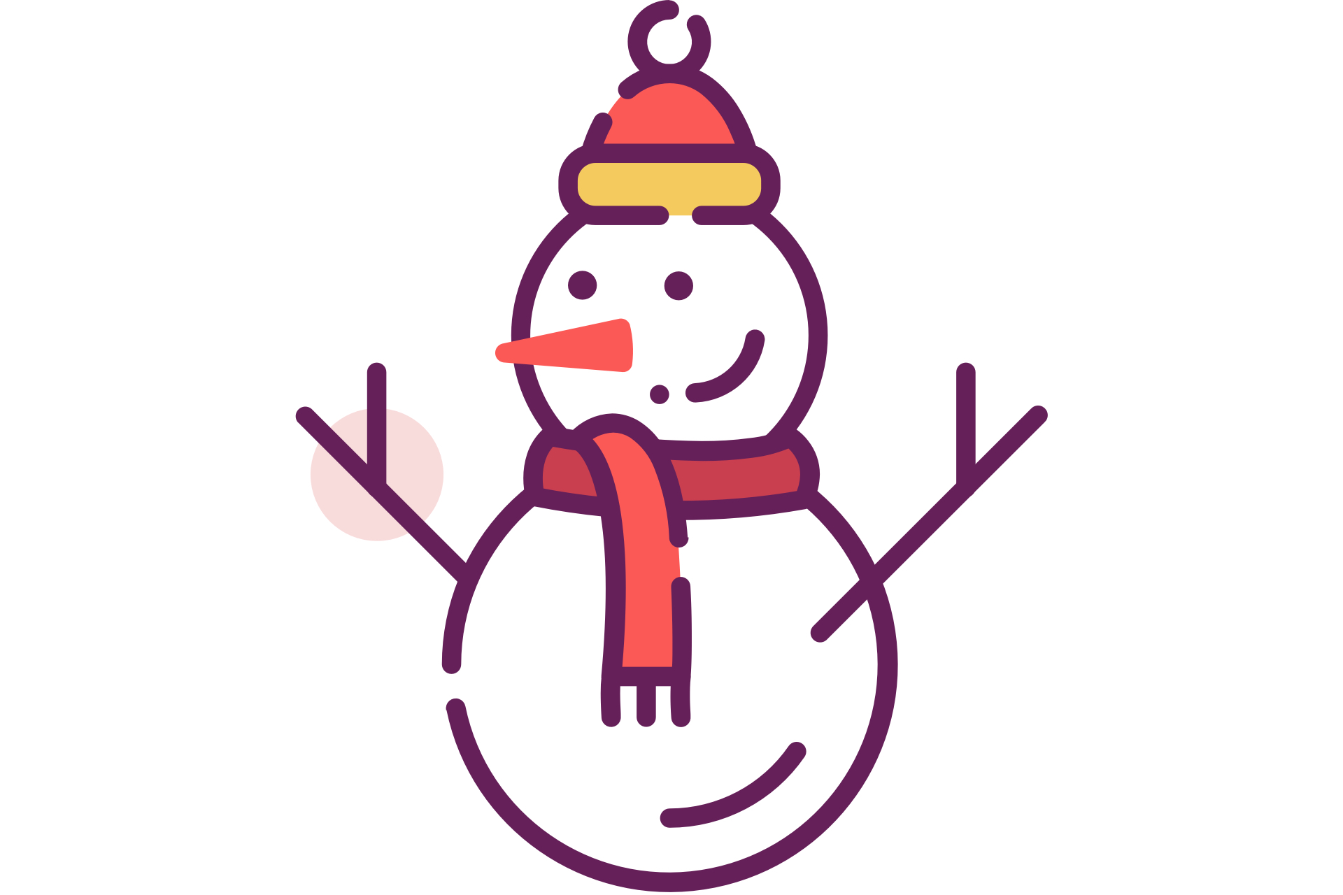 Snowman with Hat and Scarf Clip Art (Free) – Christmas HQ